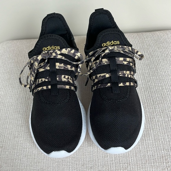 adidas | Shoes | Adidas Cloudfoam Comfort Euc Black Sneakers With Camo ...